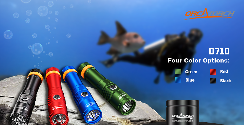 ORCATORCH D710 Dive Light for Recreational or Technical Diving